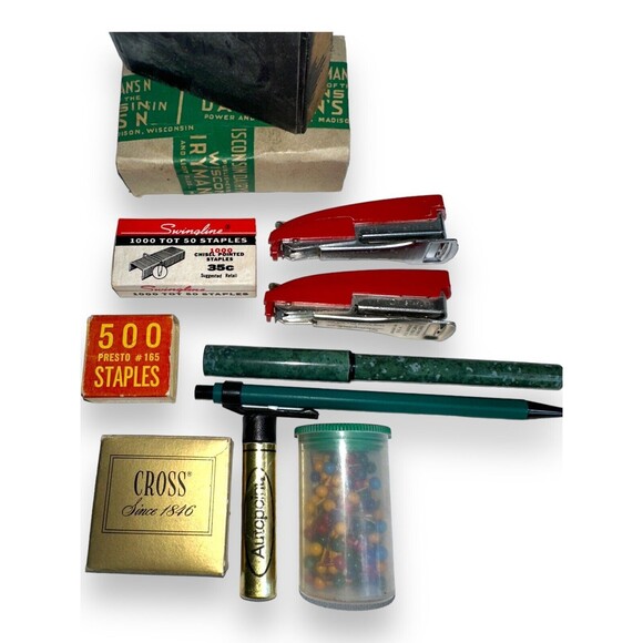 Office | Vintage Desk Office Supplies Movie Prop Office Display Retro ...